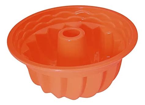 Flanera Molde De Silicona Para Flan Cm Horno Color Naranja Mercadolibre