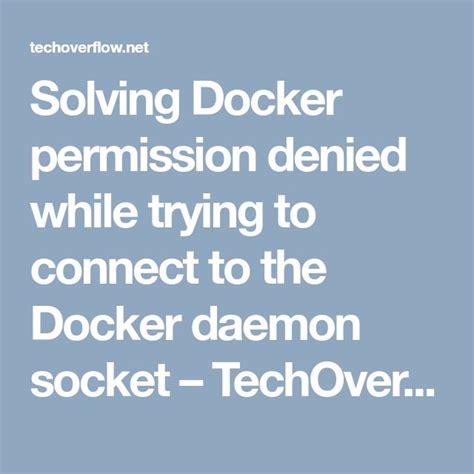 a white text that reads solver docker permissioned while trying to connect with the