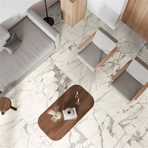 Suelo porcelánico ng iconic efecto mármol blanco 120x60 cm c1
