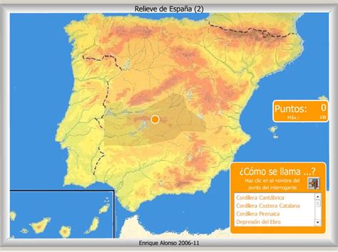 MAPAS INTERACTIVOS MONTAÑAS ESPAÑOLAS JUGANDO Y APRENDIENDO