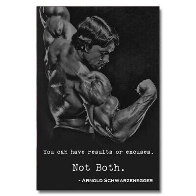 ARNOLD SCHWARZENEGGER BODYBUILDING Poster Motivational Quotes Fitness