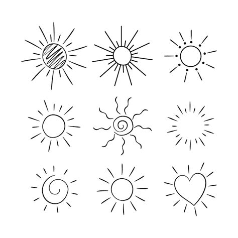 Premium Vector Hand Drawn Sun Doodle Illustration