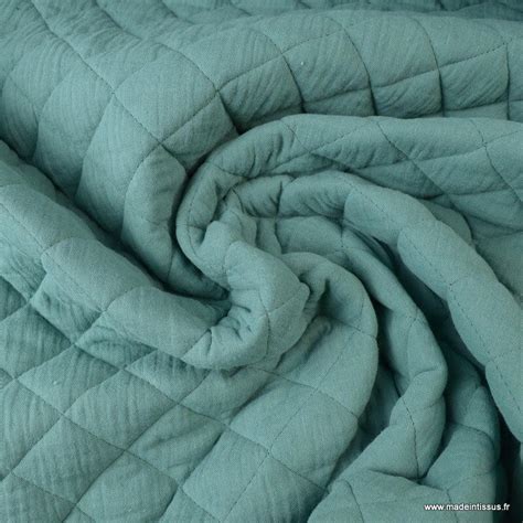 Tissu Matelassé Double Gaze eucalyptus Oeko tex