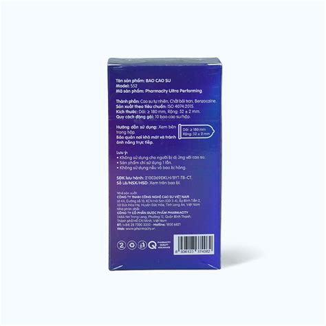 Bao Cao Su Pmc Ultra Performing N Hộp 10 Cái Tăng Khí Thích