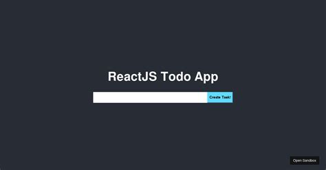 React Todo App Codesandbox