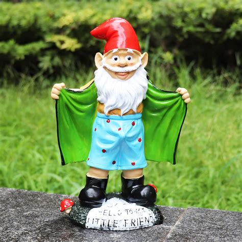 Amazon Exhart Garden Gnome Naked Gnome Statue Funny Outdoor