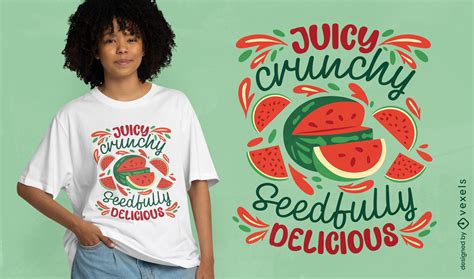 Descarga Vector De Diseño De Camiseta Con Cita De Sandía
