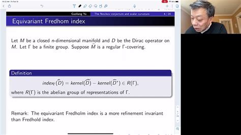 guoliang yu the novikov conjecture and scalar curvature youtube