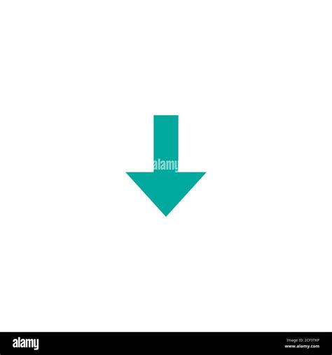 Icono De Flecha Hacia Abajo Azul Signo De Descarga Aislado En Blanco