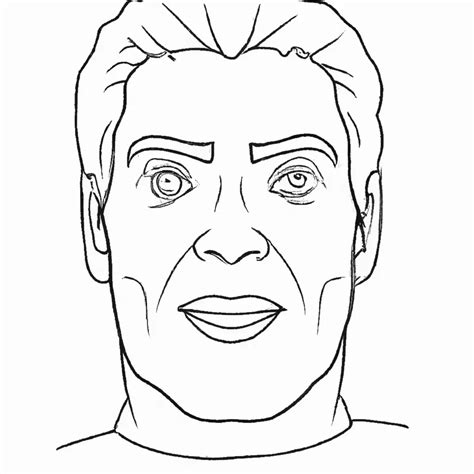 Desenhos De Rosto De Homem Para Imprimir E Colorir