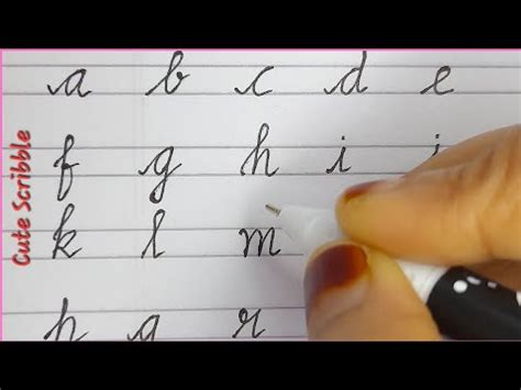 How To Write Small Letters A To Z In Cursive Writing Cursive