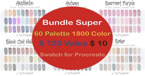 Procreate Color Palette Bundle Bundle Creative Fabrica