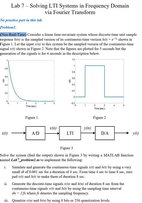 lab 7 solving lti systems in frequency domain via
