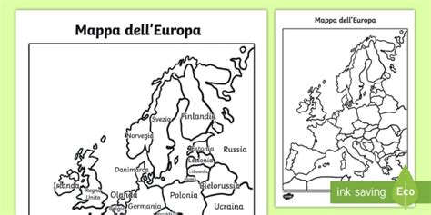 Cartina Europa Da Colorare Con Nomi Immagini Colorare
