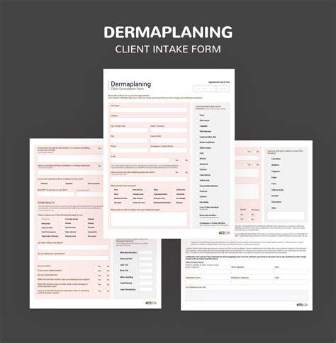 Dermaplaning Consultation Forms Consent Form Pre Post Care Etsy