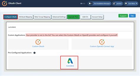Autodesk SSO Single Sign On Into Joomla Using OAuth OIDC