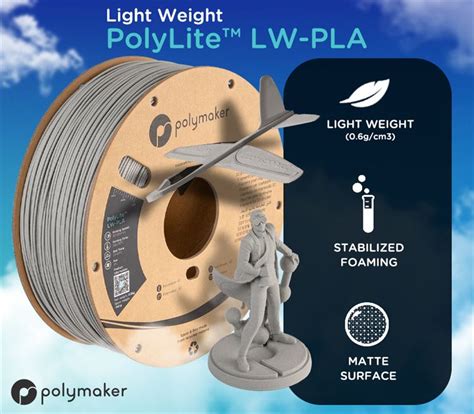 3D Printing Solutions 3D Printer Store Polymaker Grey Foam LW PLA 800g