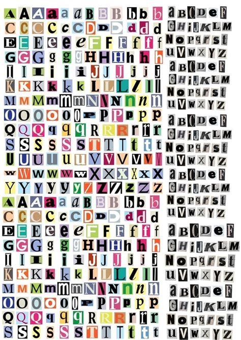 Several Different Types Of Letters And Numbers Are Arranged In The