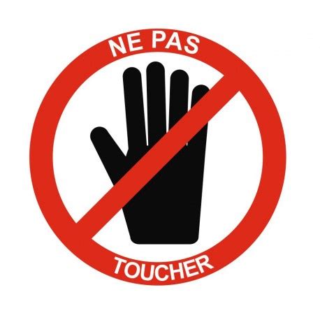 Panneau ne pas toucher signalétique REFAB1490 Sticker Communication