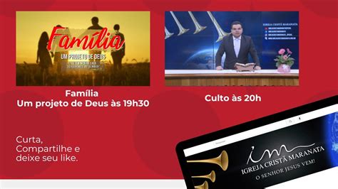 08 09 2023 CULTO 20H Igreja Cristã Maranata Tema Há esperança