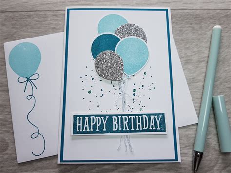Paper Party Supplies Handmade Birthday Card Happy Birthday Balloon