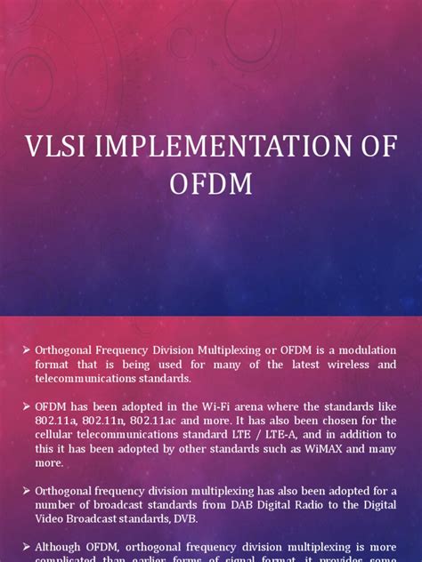 vlsi implementation ofdm pdf orthogonal frequency division multiplexing modulation