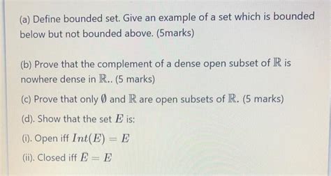 solved a define bounded set give an example of a set