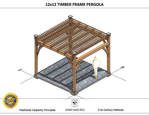 X Timber Frame Pergola Plan