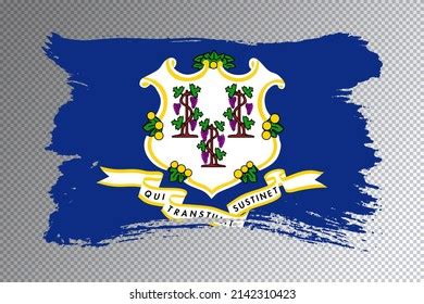 Connecticut State Flag Connecticut Flag Transparent Stock Illustration