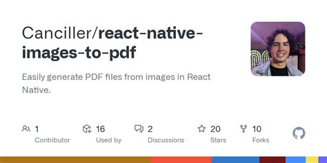 github canciller react native images to pdf easily generate pdf files from images in react