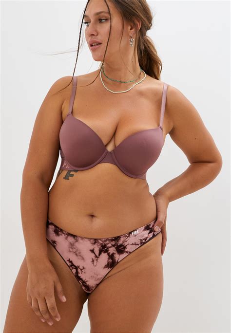 Бюстгальтер Victoria s Secret Pink DEMI цвет коричневый RTLABU704901