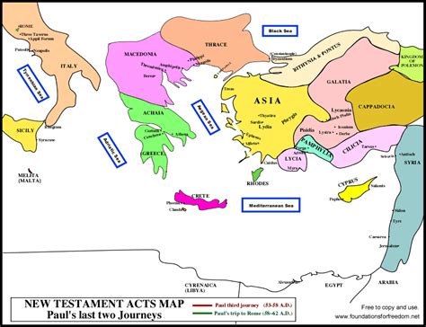 Paul S Second Missionary Journey Map Judith E Cole
