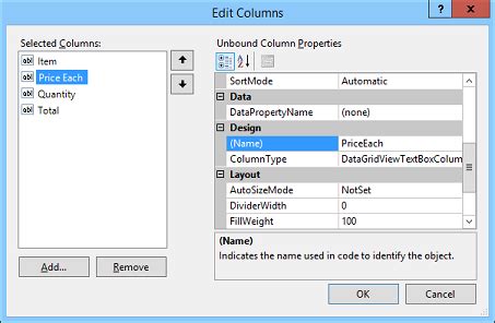 C Helper Format DataGridView Columns In C