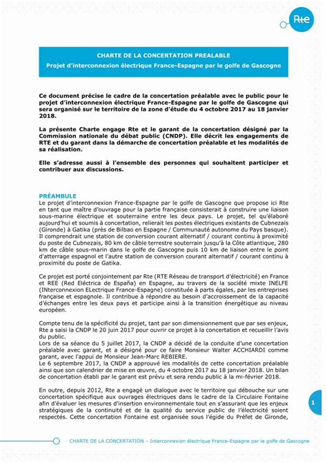PDF CHARTE DE LA CONCERTATION PREALABLE DE LA Compte Tenu De