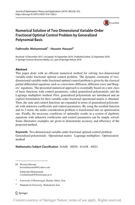 numerical solution of two dimensional variable order fractional optimal control problem by