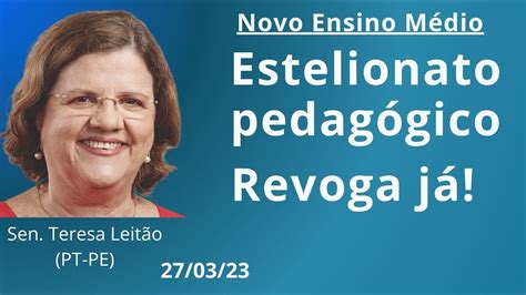 Novo Ensino M Dio Reformar Ou Revogar Youtube