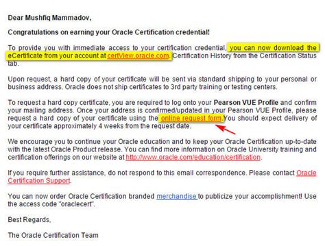 step 8 getting pdf and printed copy version of certificate java certification notes