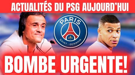 URGENT PERSONNE NE S ATTENDAIT A CELA ACTUALITÉS ACTUALITÉ DU PSG