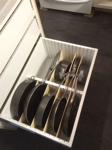 Adjustable Pot And Pan Storage Drawer I Made For My Wife Kitchen