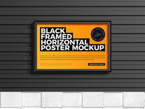 Free Horizontal Poster Mockup Behance