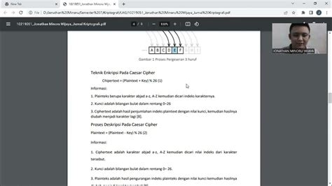 program kriptografi dengan metode caesar cipher youtube
