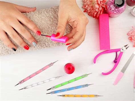 TRIXES 5 X 2 Way Dotting Pen Marbleizing Tool Nail Art Dot Paint Shop
