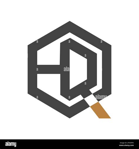 QH HQ Q AND H Abstract Initial Monogram Letter Alphabet Logo Design