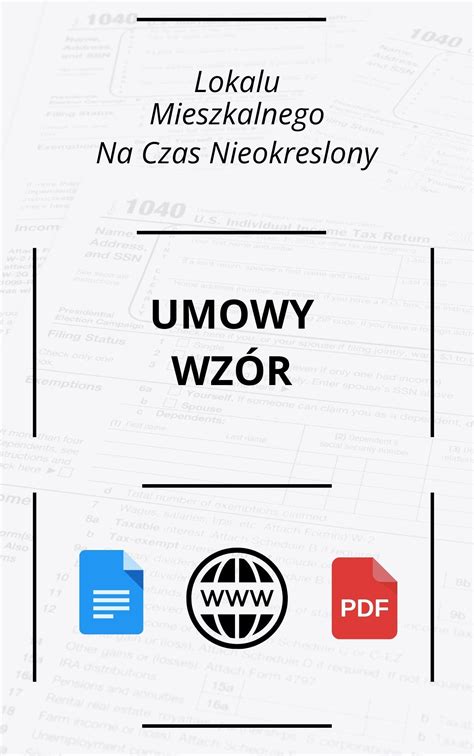 Umowy Najmu Lokalu Mieszkalnego Na Czas Nieokreślony Wzór WORD PDF