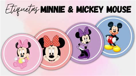 Etiquetas De Minnie Y Mickey Mouse Para Imprimir