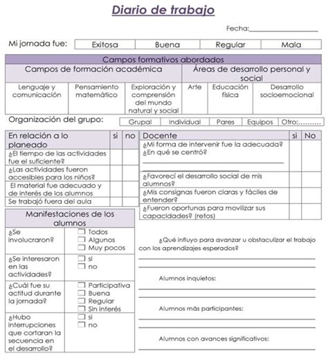 Instrumentos para evaluar Ejemplos de guía de observación diario de