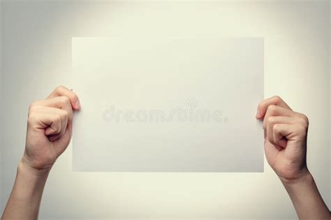 Person Holding Blank Paper