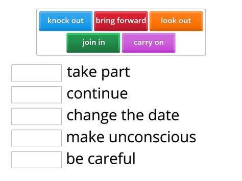 Phrasal Verbs Match Up