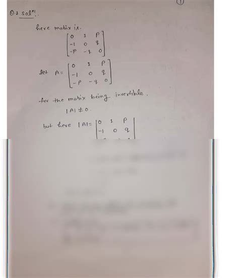 solved 1 for what values of constants p and q is the following matrix inver tutorbin