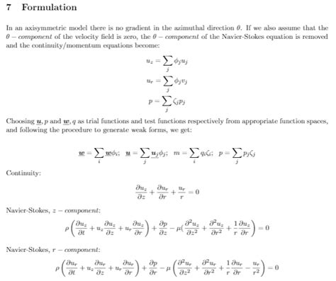 2d axisymmetric navier stokes fenics project